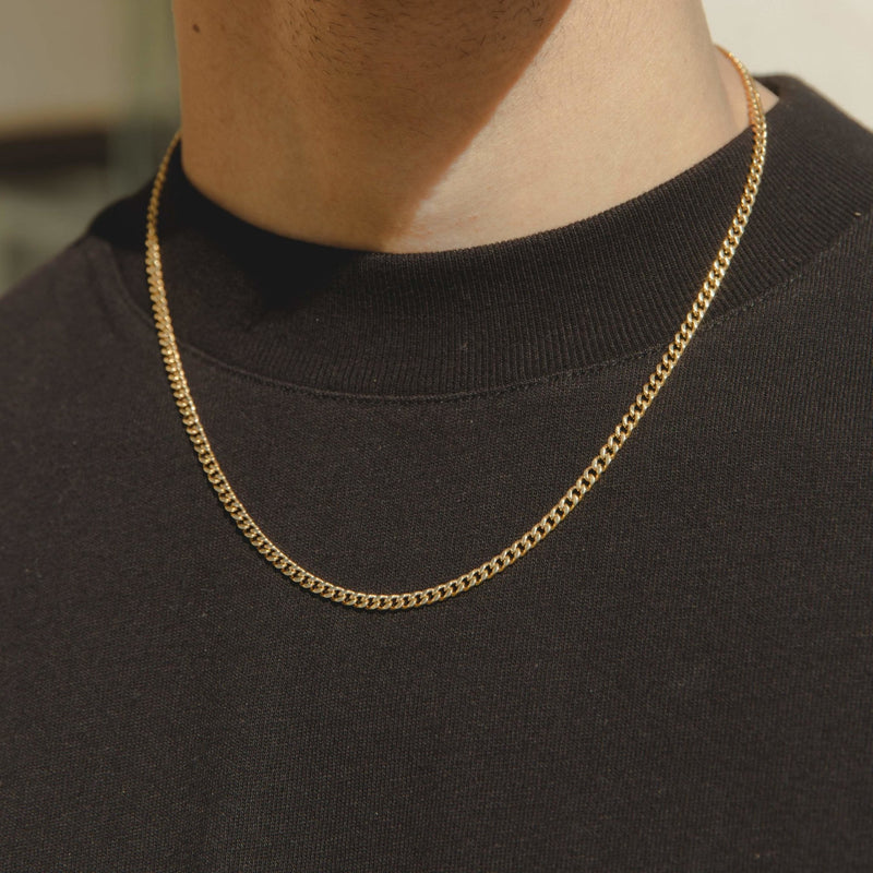3MM CUBAN CHAIN - GOLD – Lobosjewelry