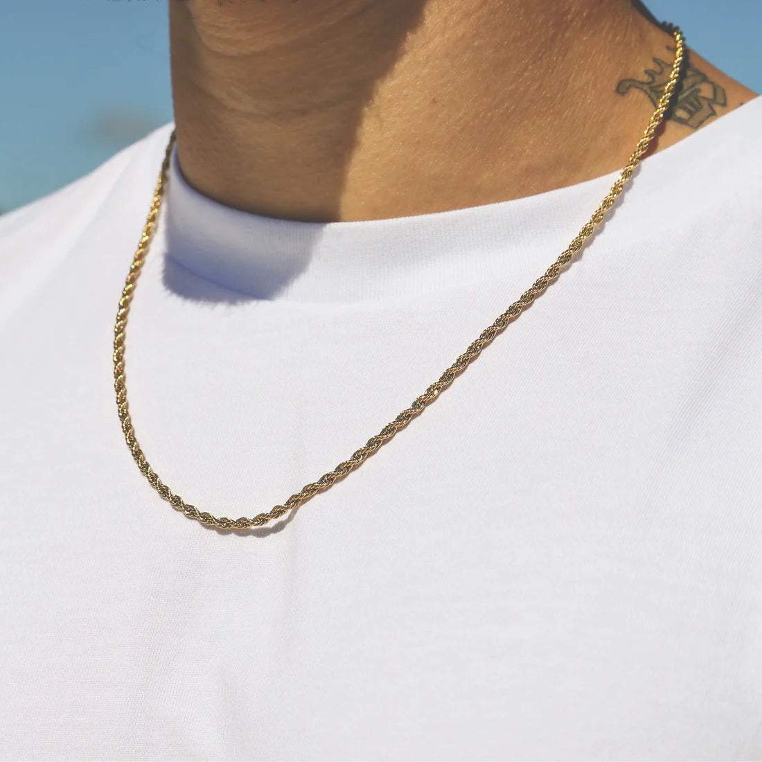3MM ROPE CHAIN - GOLD – Lobosjewelry