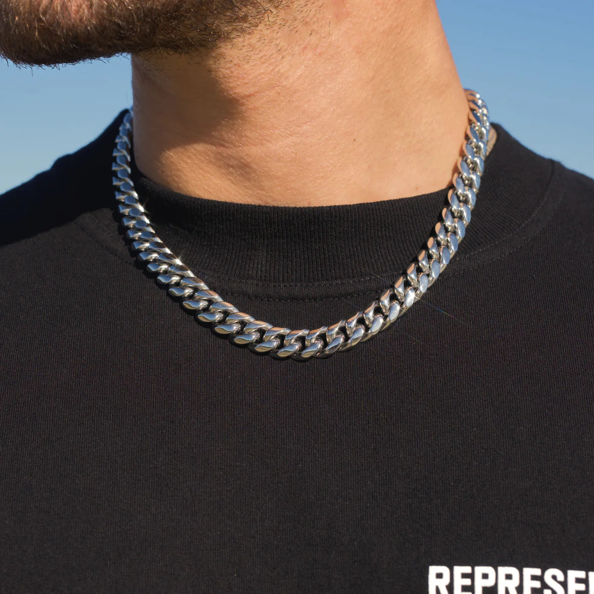 12MM CUBAN LINK CHAIN - WHITE GOLD – Lobosjewelry