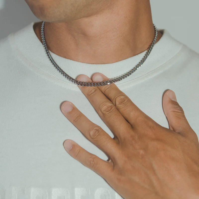 5MM CUBAN CHAIN - WHITE GOLD – Lobosjewelry